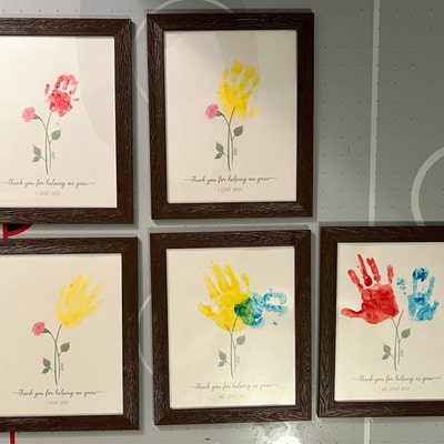 Mother's Day Handprint Art Craft Grandma's Day Birthday Card Thank You ...