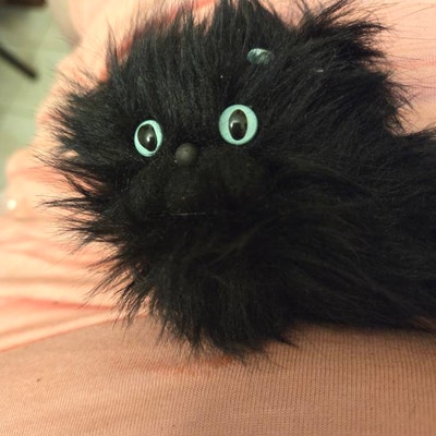 Floof the Fluffy Black Cat MADE TO ORDER - Etsy
