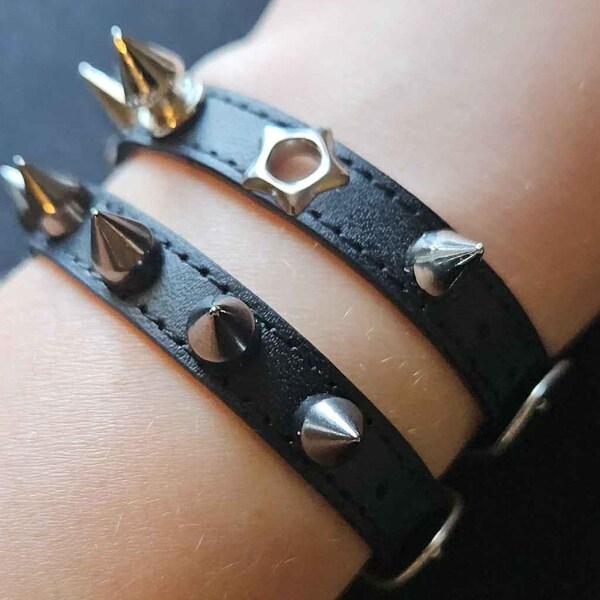 Black Faux Leather Choker, 10mm Plain Black Choker, Punk Choker, Rocker ...