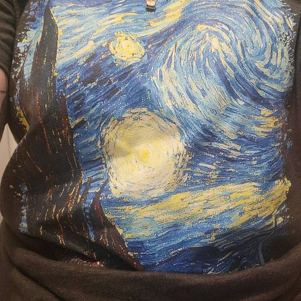 Van Gogh Starry Night Shirt, Aesthetic Tshirt, Classical Art Tee Gift ...