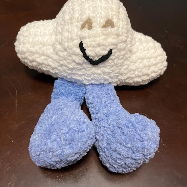 Crochet Cloud Pet Keychain PDF Pattern, Low Sew Crochet Cloud Amigurumi ...