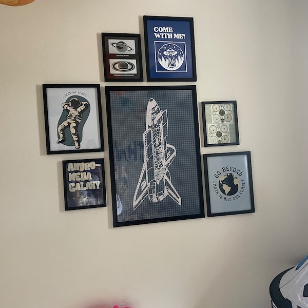 Vintage Space Art Rocketship Art Print Space Travel Posters Vintage ...