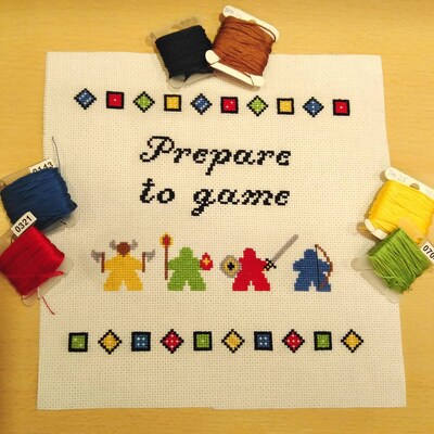 Board Game Meeple Cross Stitch Pattern - Etsy