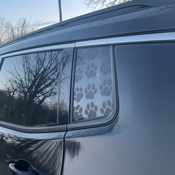 Paw Prints Car Decal, Car Window Decal, Vinyl Decal Sticker, Rear ...