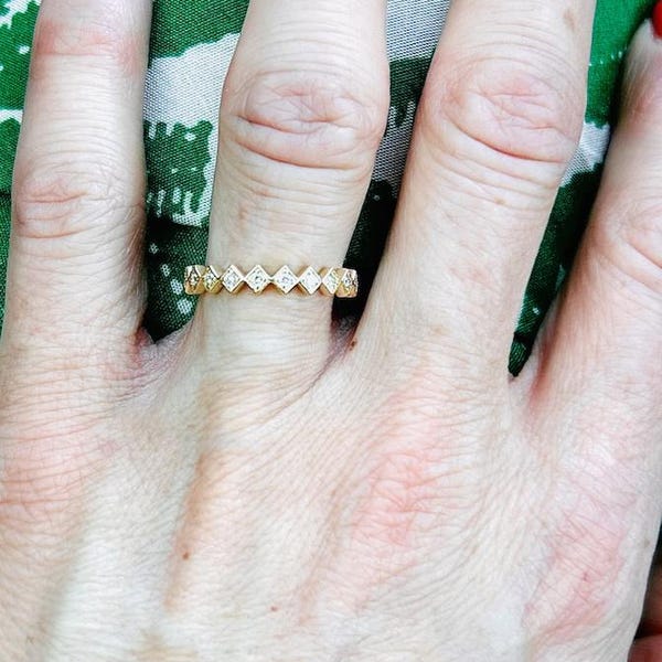 14k Solid Gold Wedding Ring - Hand-engraved Band - Filigree Vintage Gold Ring - Gold Milgrain ...