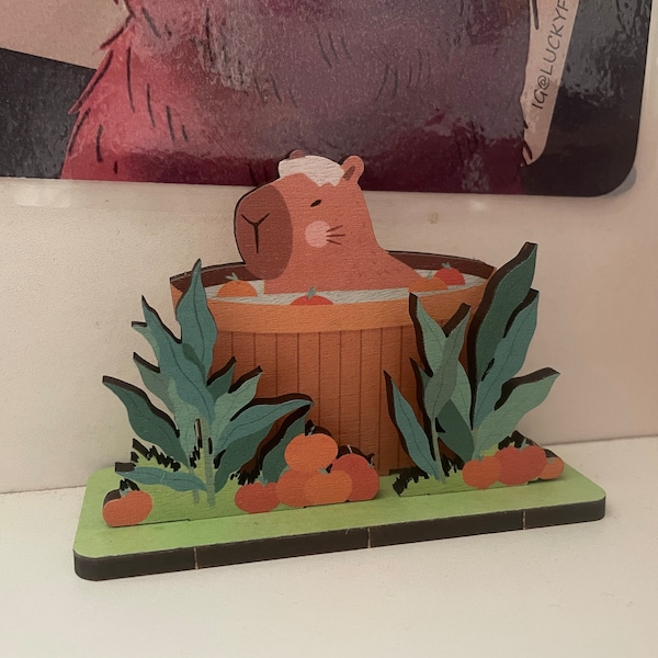 Capybara Spa Onsen Desk Companion - Cute Capybaras Gift - Kawaii Desk ...