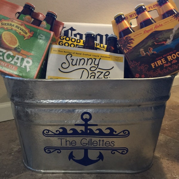 Anchor Decal, Last Name Decal, Last Name Cooler Decal, Cooler Decal ...