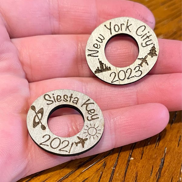 Personalized Travel Token Keychain Backpack Tag Country Visited ...