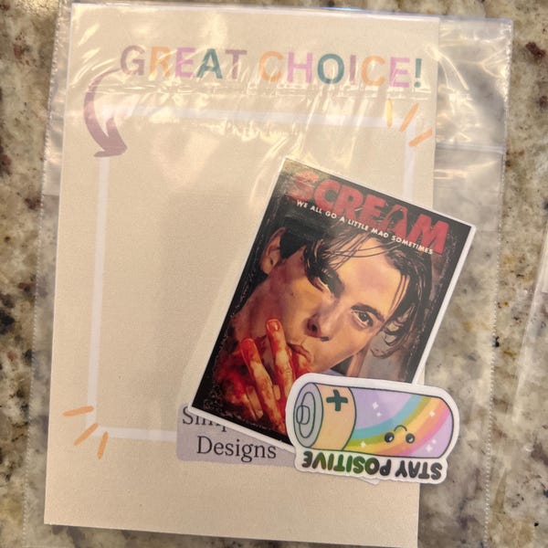 Scream Sticker/billy Loomis/horror/kindle/booktok/scary Movie/ No You ...