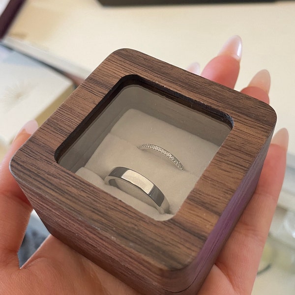 Gothic Ring Bearer Box Skulls Ring Box Halloween Wedding Ring Box Black ...