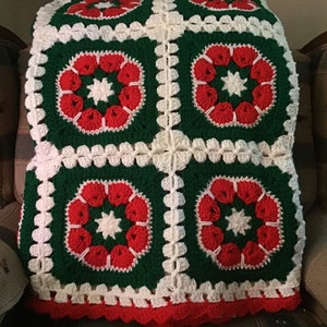 Roseanne's Flower or Classic Granny Square Afghan the Connors Couch ...