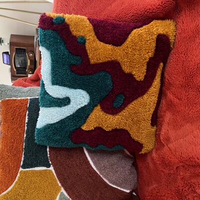 Handmade Tufted Rug, TV Error Rug, Modern Home Decor, TV No Signal Rug ...