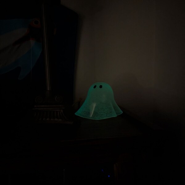 Handblown Glass Ghost Tea Light Cover, Glow in the Dark - Etsy