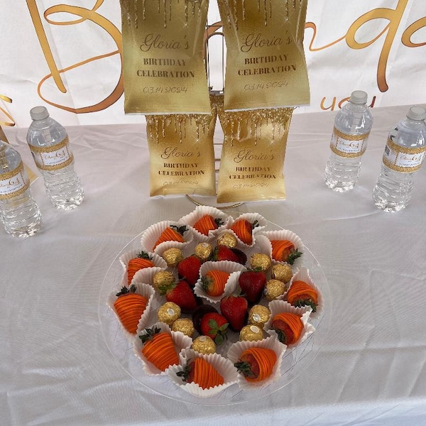 Gold Glitter Water Bottle Label, Editable Digital Instant Download ...