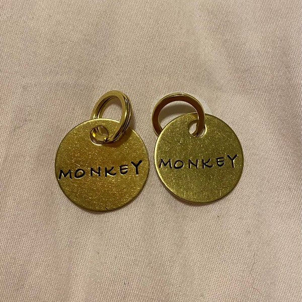 Liquor Decanter Tags | Customizable Sets Hand-stamped Hammered Brass ...