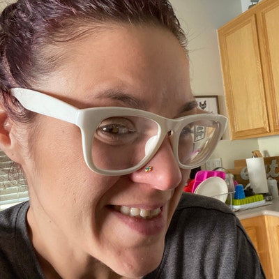 Golden Turquoise Turtle Nose Stud Ring-turquoise - Etsy