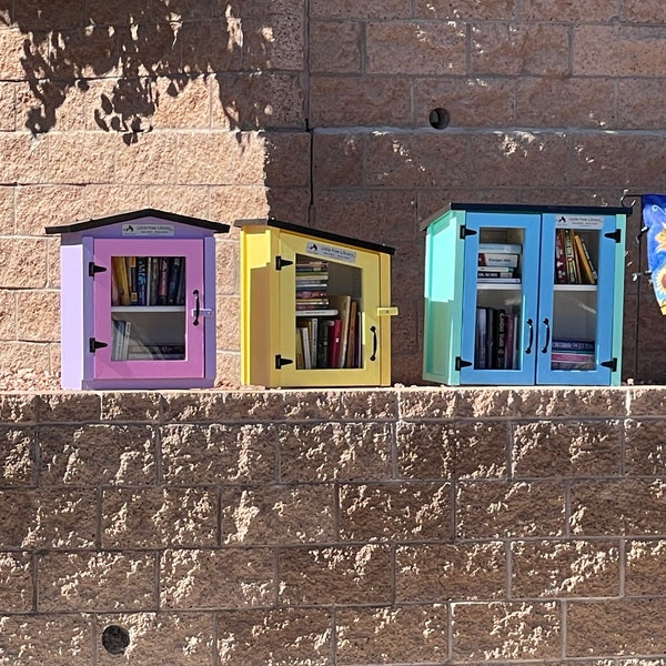 LITTLE FREE LIBRARY® Two Story Modern With Official Charter Sign ...