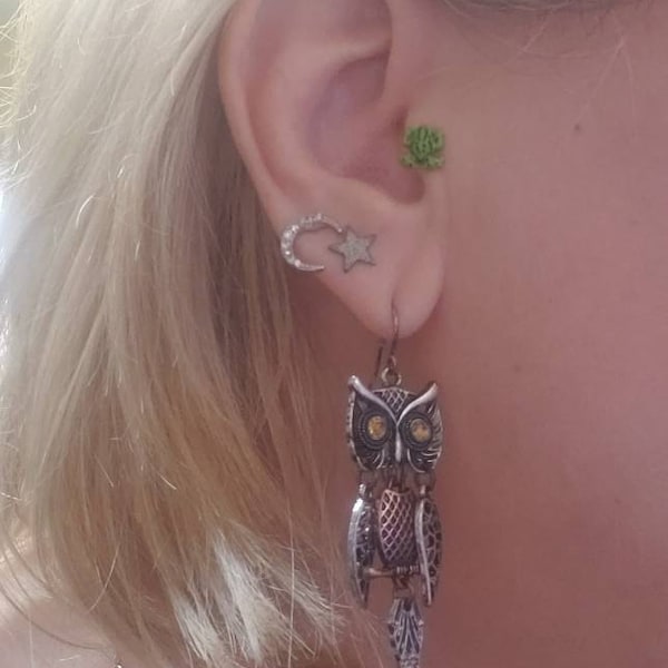 16G Tiny Frog Internally Threaded Cartilage Stud/daith Studs/tragus ...