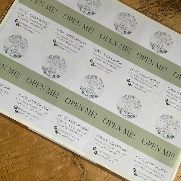 Personalised Box Seal Stickers - Logo Parcel Box Seals - Parcel Labels ...