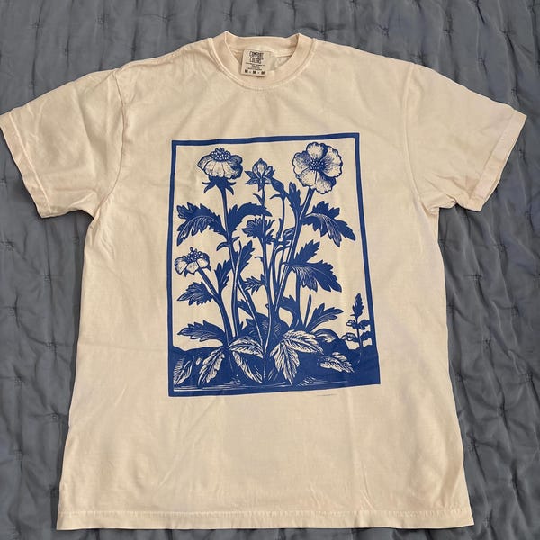 Vintage Wildflowers Graphic Shirt, Comfort Colors, 90s Retro Flowers ...