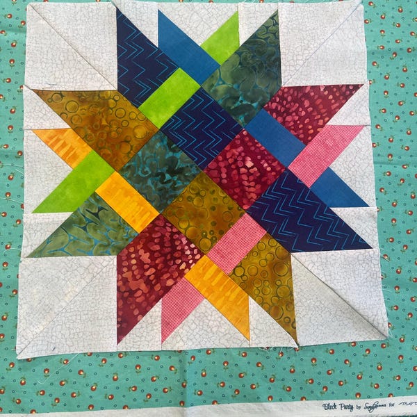 Double Woven Star Quilt Block, 4 Sizes Star PDF Instant Download ...