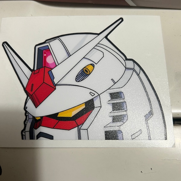 Gundam Exia Peeker Sticker - Etsy