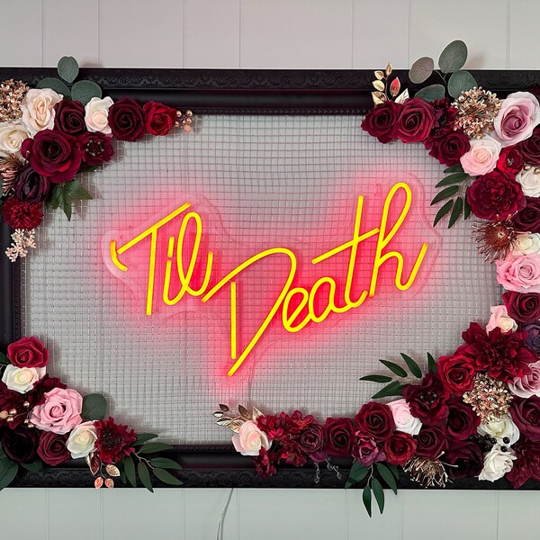 Til Death Wedding Neon Sign Custom Neon Light Sign Led Custom Red Light ...