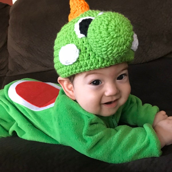 Crochet Yoshi Baby Hat, Super Mario Bros Costume, Photo Prop - Etsy