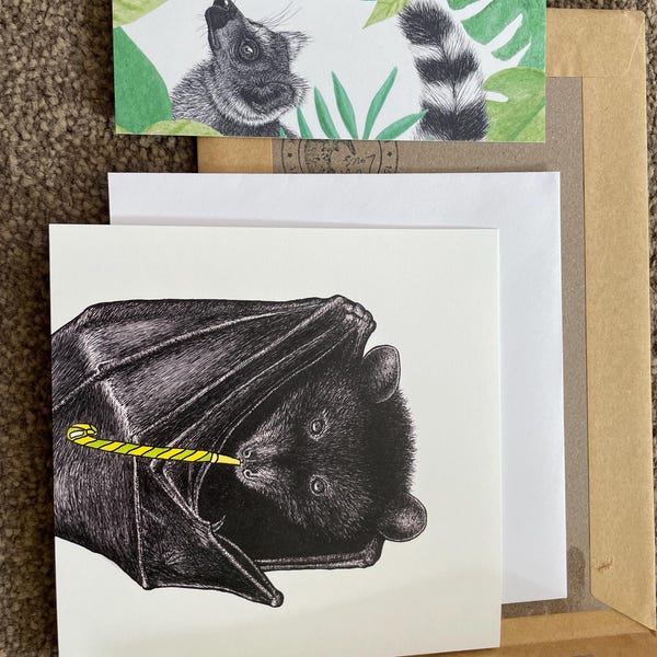 Cute Elephant Good Luck Card // Animal Art, Good Luck Travel Card, Good ...