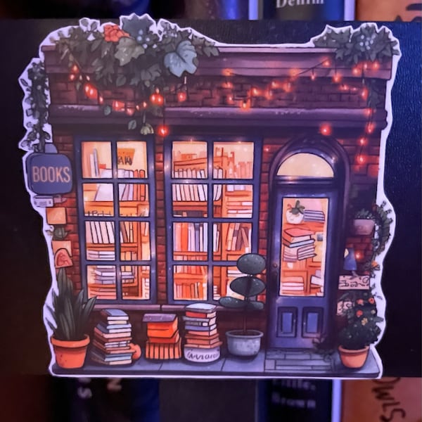 Bookshop Sticker, Bookshelf Sticker, Book Sticker, Bookstore Sticker ...