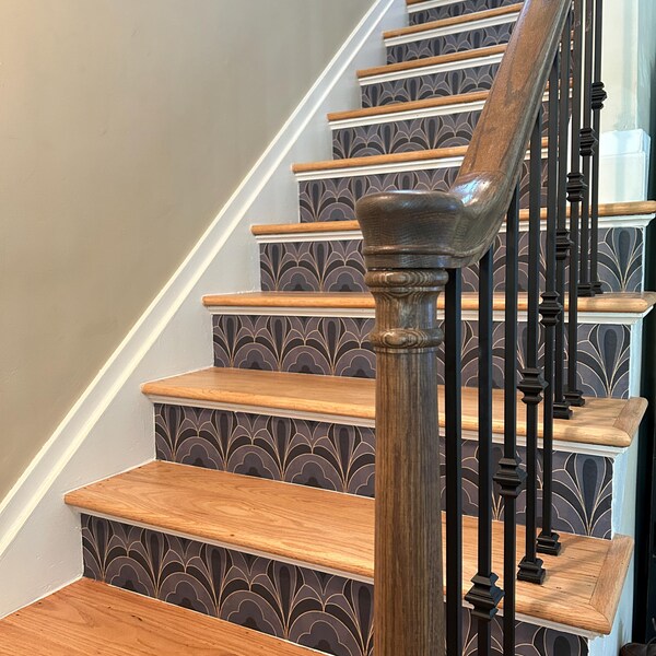 Art Deco Stair Riser Stickers - Pack of 6 Removable Stair Riser Tile ...
