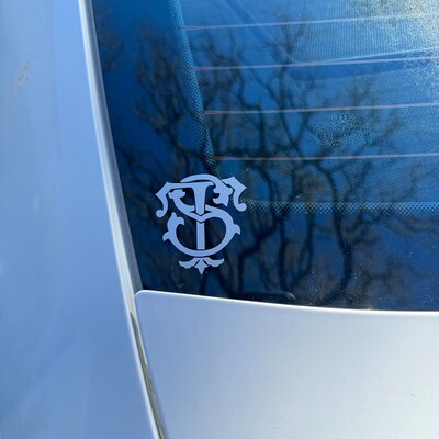 Two Letter Monogram Sticker, Couples Monogram, Custom Double Initials ...