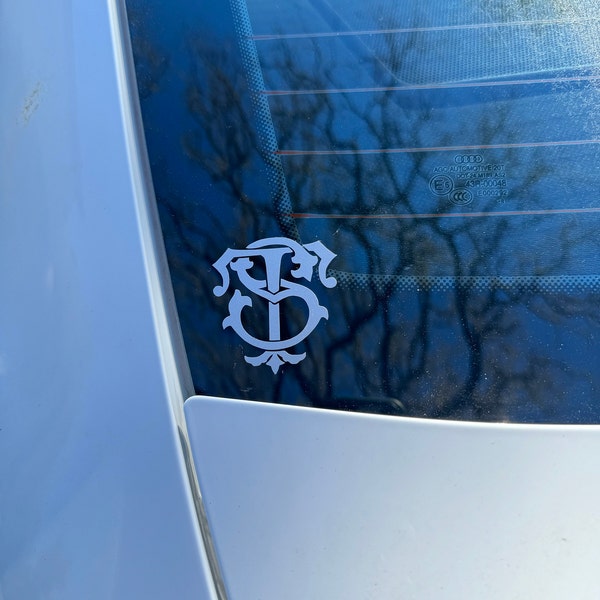 Two Letter Monogram Sticker, Couples Monogram, Custom Double Initials ...