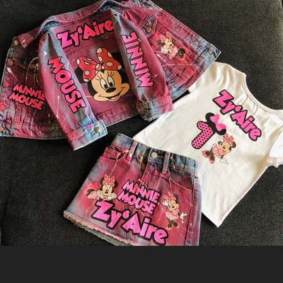 Girls Outfit Birthday Outfit Custom Denim Set Any Party - Etsy