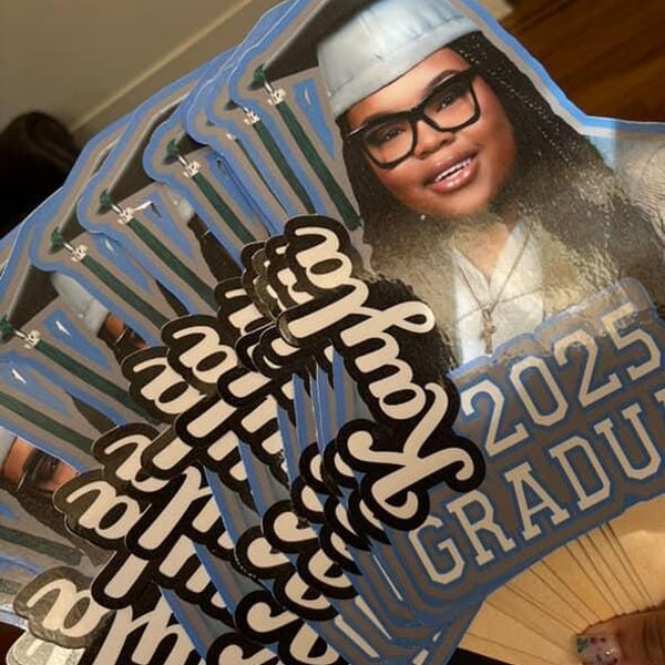 Kindergarten Graduation Fans/personalized Photo & Name, Custom Grad ...