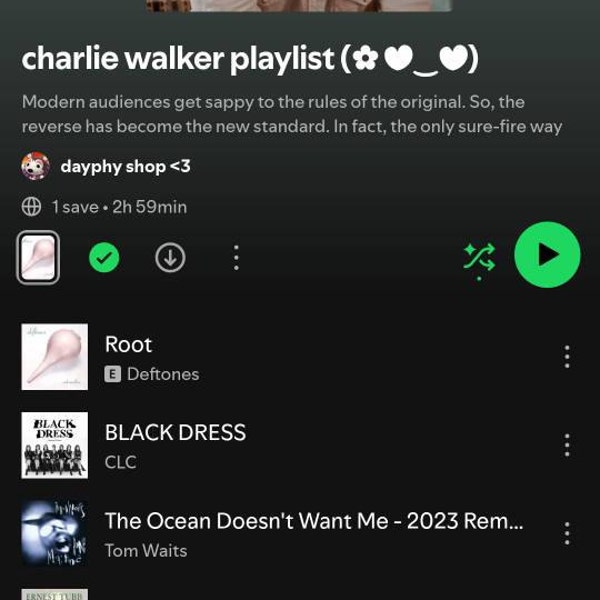 Custom Character Playlist !! - Etsy