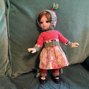 Bjd Clothing Women Beige Wool Cardigan With Aranas for Msd - Etsy