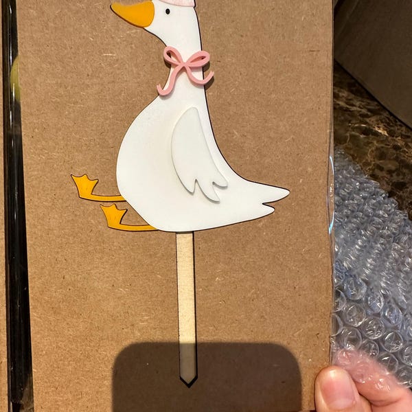 Goose Cake Topper, One Silly Goose, Goose Birthday Theme, Cake Topper ...