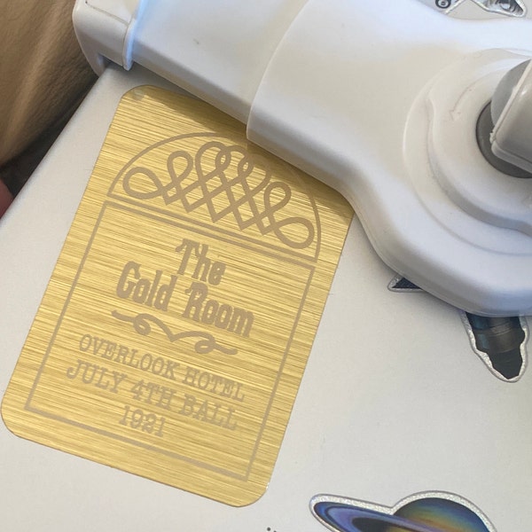 The Gold Room Sign - the Shining Gold Metallic Kiss Cut Sticker ...