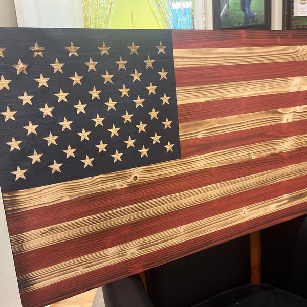 Wood American Flag Murphy Bar, Concealment American Flag, Wood American ...