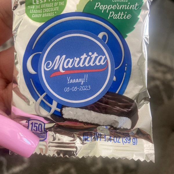Retiremint Favor Stickers - 30 York Peppermint Patty Inspired Stickers ...