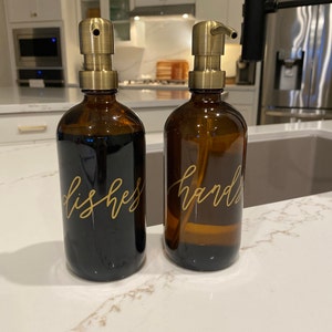 Custom Calligraphy Clear Coffee Syrup Bottle Coffee Bar - Etsy