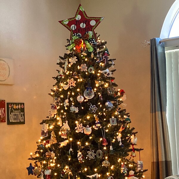 Christmas Tree Topper, Holiday Tree Topper, Personalized Tree Topper - Etsy