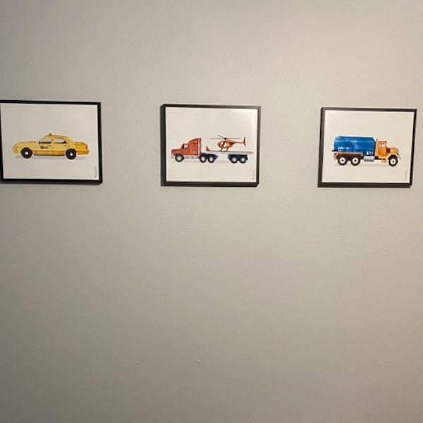 Water Truck Tanker Print, Truck Wall Art, Construction Printable ...