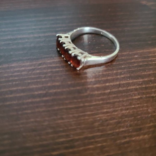 Unique Garnet Ring for Men/ 925 Sterling Silver/ AAA Quality Garnet ...