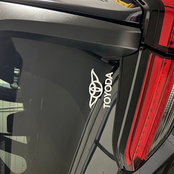 Yoda Toyoda Toyota Vinyl Decal for Car, Laptops, Any Smooth Surface ...