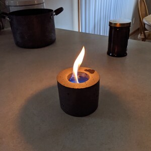 Mini Concrete Countertop Fire Pit With Lid Tabletop - Etsy