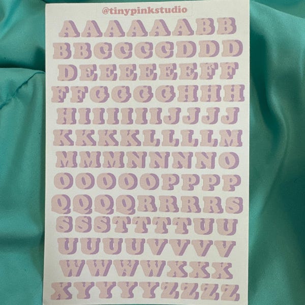 Holographic Bubble Letter Stickers #1 NEW - Etsy