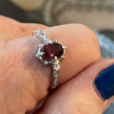 14k Solid Gold Open Link Ring Chain Wedding Ring Women Minimalist Pave ...