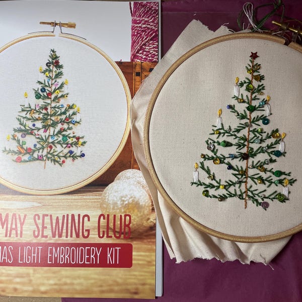 Christmas Tree Embroidery Kit: Beginner Friendly Festive Beaded Craft ...